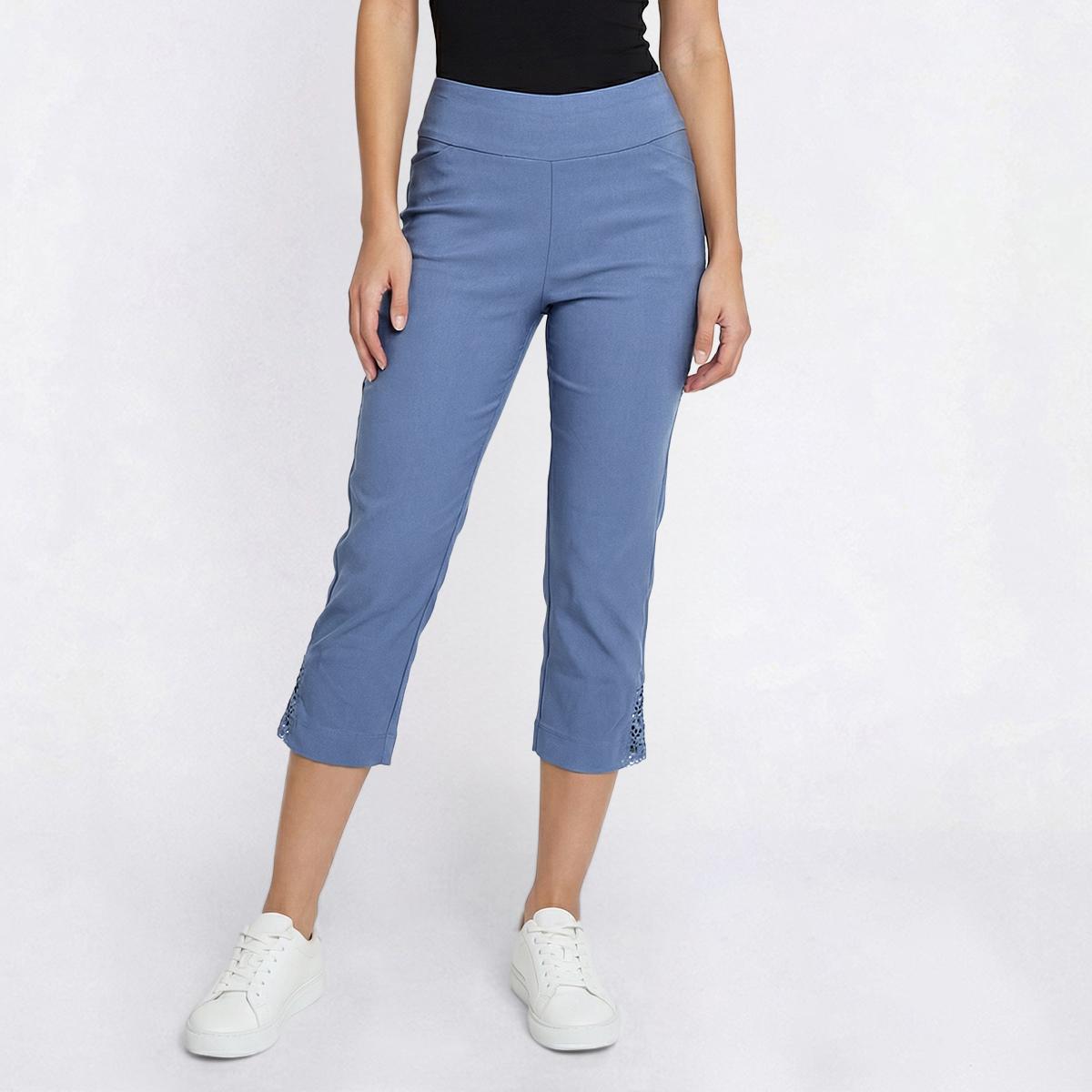 Click here for Womens Napa Valley Solid Lace Hem Capris prices